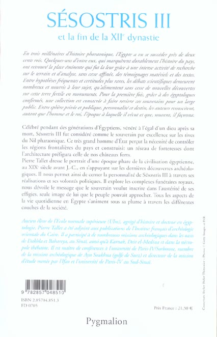 Sesostris iii - la nubie, abydos, les pyramides de dahchour, le sinai ...
