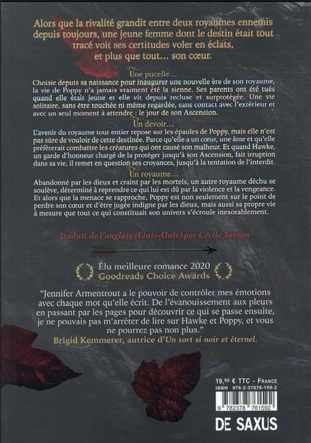 Le sang et la cendre Tome 1 : Jennifer L. Armentrout - 2378761597 - Romans Fantasy | Cultura