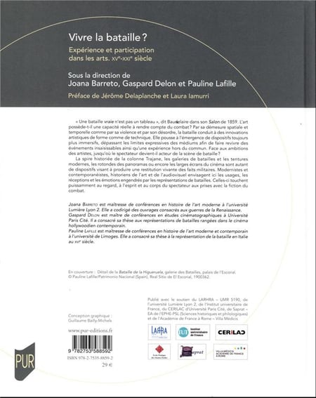 Vivre la bataille ? expérience et participation dans les arts : XVe ...