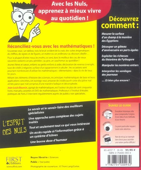Les maths pour les nuls : Collectif - 2754000933 - Livre Mathématiques ...