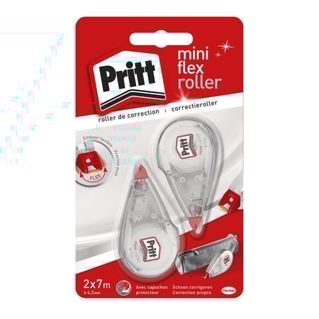 Lot de 2 mini rubans correcteurs - Mini flex roller - Pritt - Stylos ...