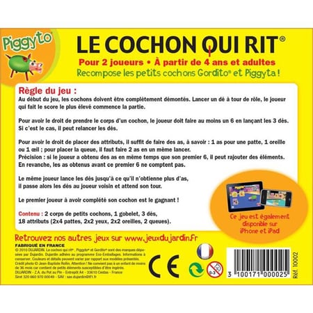 Le cochon qui rit - Dujardin - Jeux de société enfant | Cultura