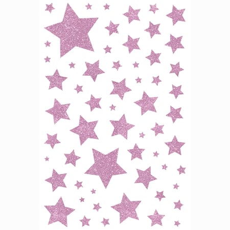 2 planches stickers - Glitty - Etoile rose et or - Collage décoratif ...