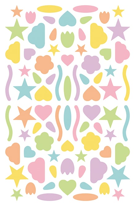 Gommettes Géométriques A6 - 20 planches de 1348 stickers - 10,5x16cm ...