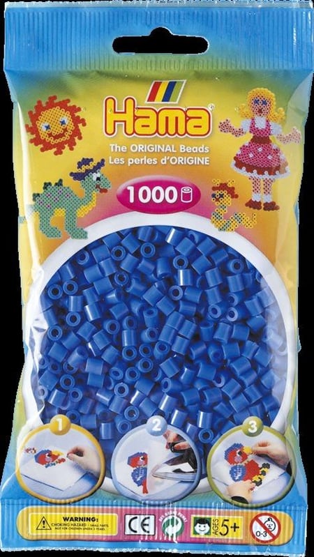 Sachet de 1000 perles Hama - MIDI - bleu - Hama - 20709 - Perles à ...