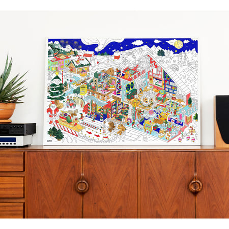 POSTER GÉANT À COLORIER NOEL | Cultura
