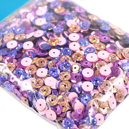 Assortiment de sequins rose - Créalia - 50 g - Pompons - Les ...