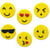 6 Décors Emoticones Smiley (3 cm) - Sucre - Décoration de Gâteau ...
