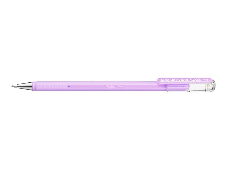 Stylo roller - Violet pastel - Hybrid Milky - Pointe moyenne - Pentel ...