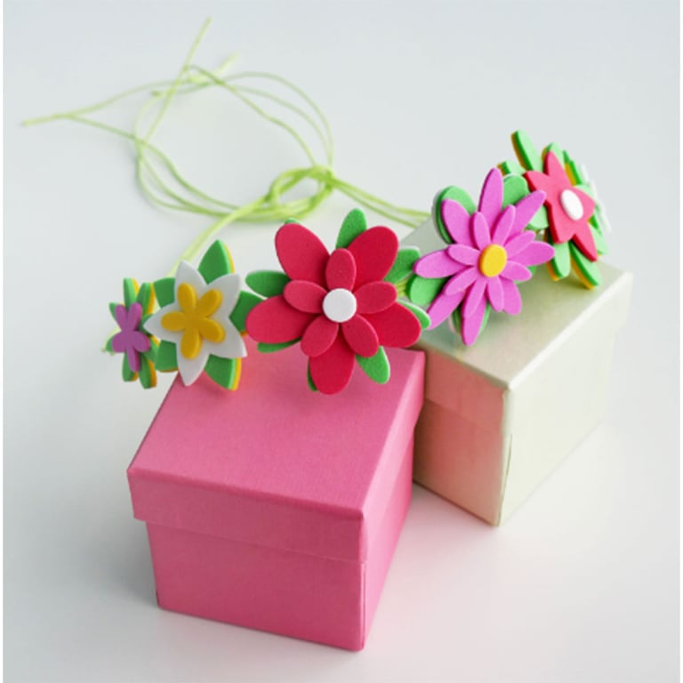 100 stickers fleurs - papier mousse - Gommettes - stickers - Découpage ...