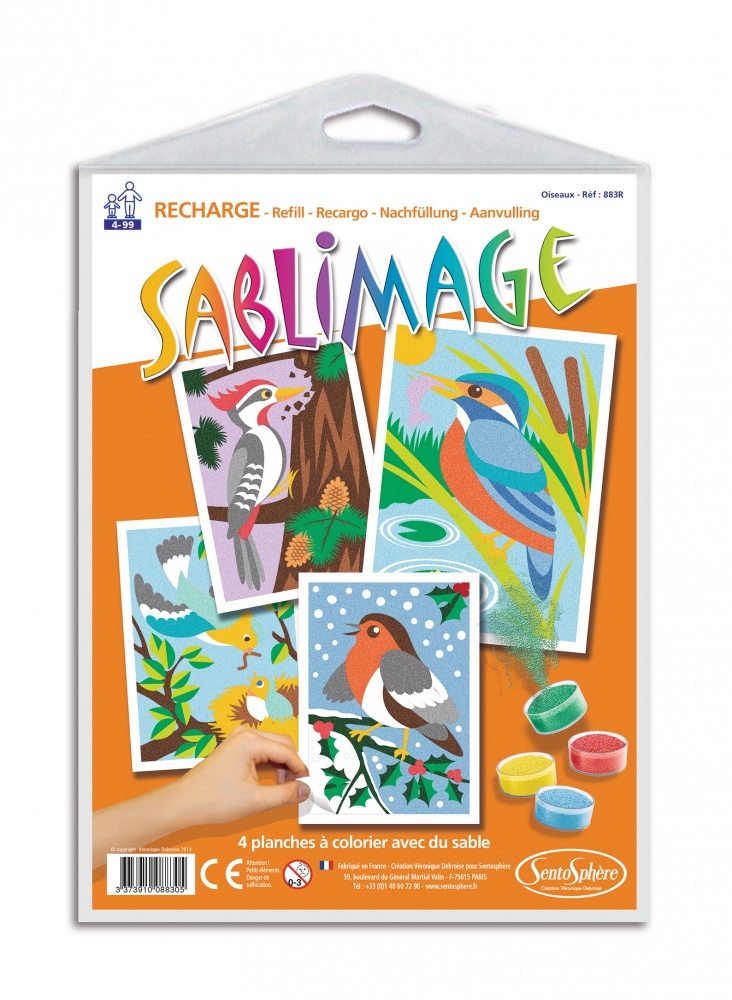 Sablimage recharge - Oiseaux - Coffrets Créatifs pour enfant | Cultura
