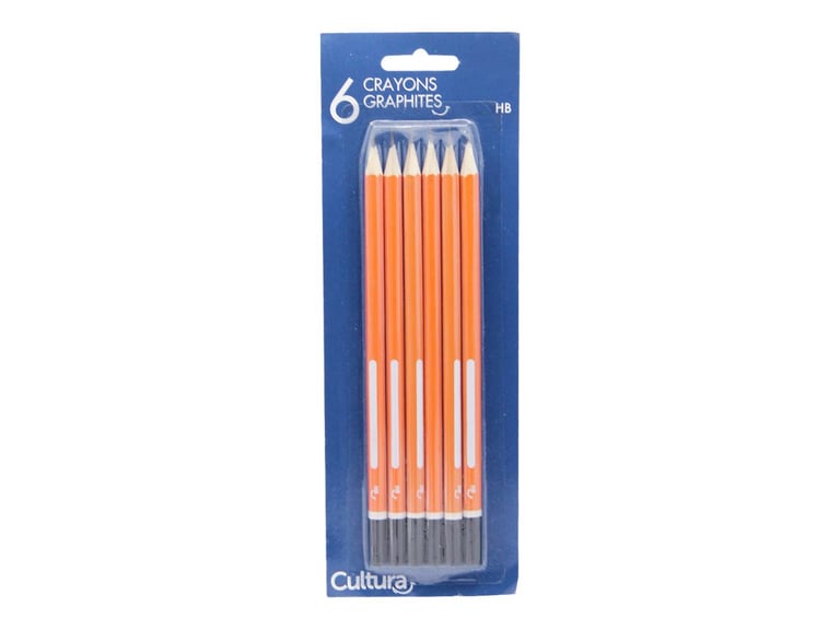 Lot de 6 crayons à papier - Mine HB - Cultura | Cultura