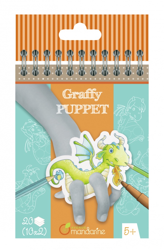 Graffy Puppet Dragons - Supports de dessin et coloriage | Cultura