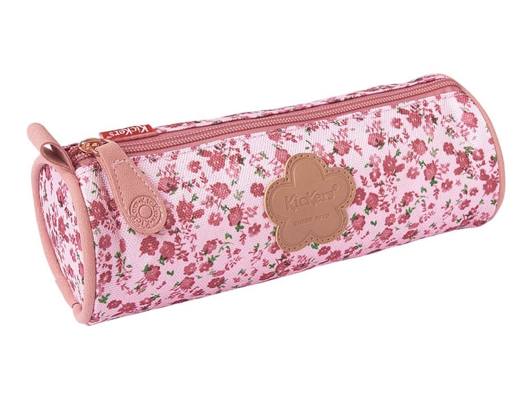 Trousse Kickers - Premium - 1 compartiment - Rond - Fleurs roses ...