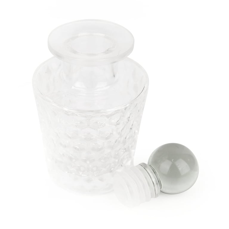 Petit flacon en verre relief diamant 4,3 x 14 cm - Créalia - Fêtes et ...