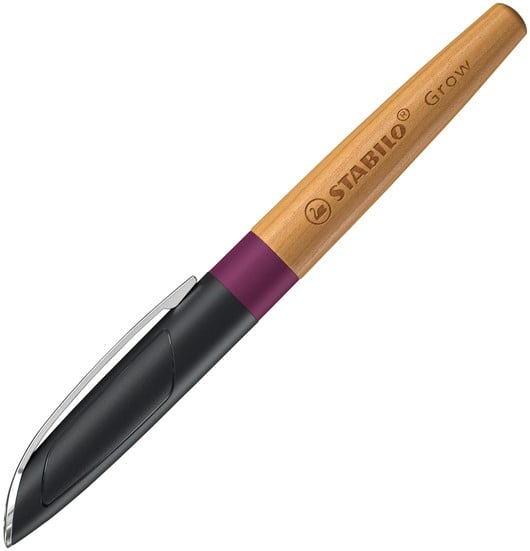 Stylo plume - violet - bois cerisier - STABILO Grow - Stylos Plume ...