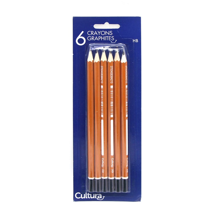 Lot de 6 crayons à papier - Mine HB - Cultura | Cultura