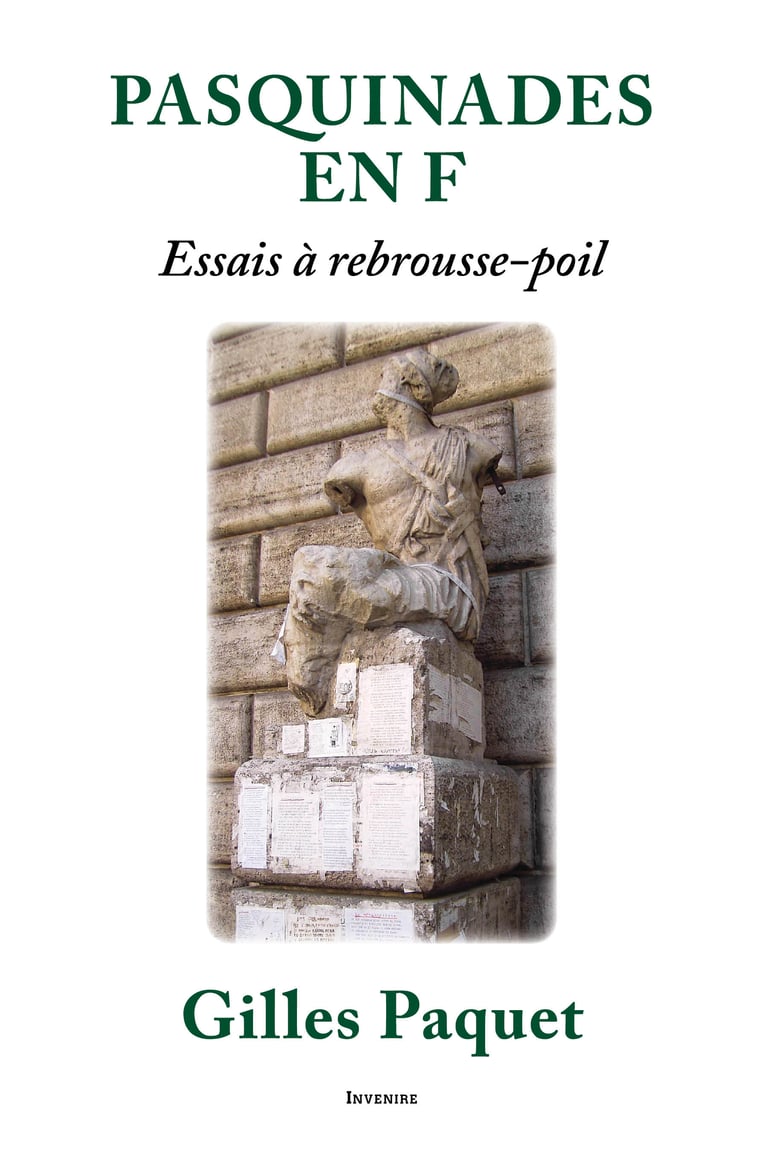 Pasquinade en F - Essais à rebrousse-poil - 9782760339132 | Cultura