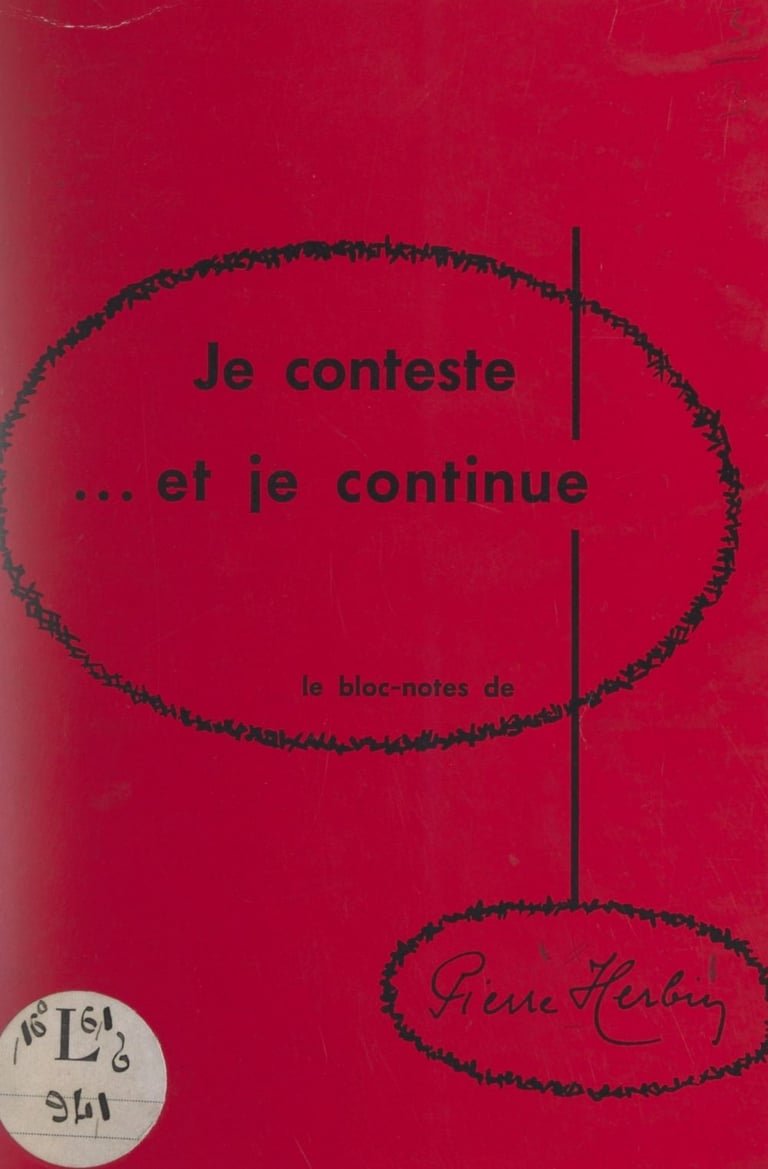 Je conteste... et je continue - 9782307609711 | Cultura