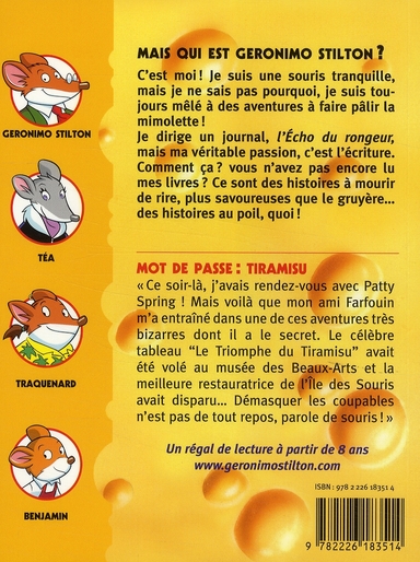 Geronimo Stilton t.42 : mot de passe : tiramisu : Geronimo Stilton ...