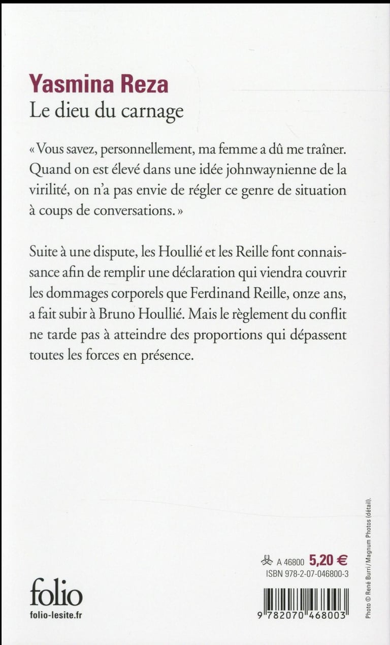 Le dieu du carnage : Yasmina Reza - 2070468003 - Livres de poche | Cultura