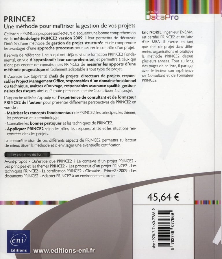 Prince2 - une méthode pour maîtriser la gestion de vos projets : Eric Norie - 2746077663 - Livre ...