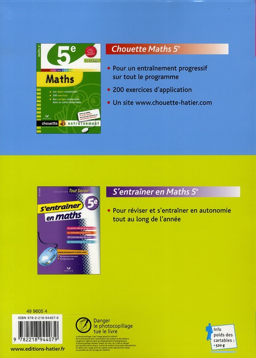 Mathématiques - 5ème - livre de l'élève - 2218944073 - Manuels ...