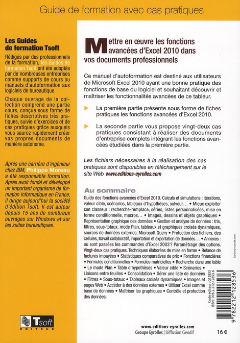 Excel 2010 avancé - guide de formation avec cas pratiques : Philippe ...