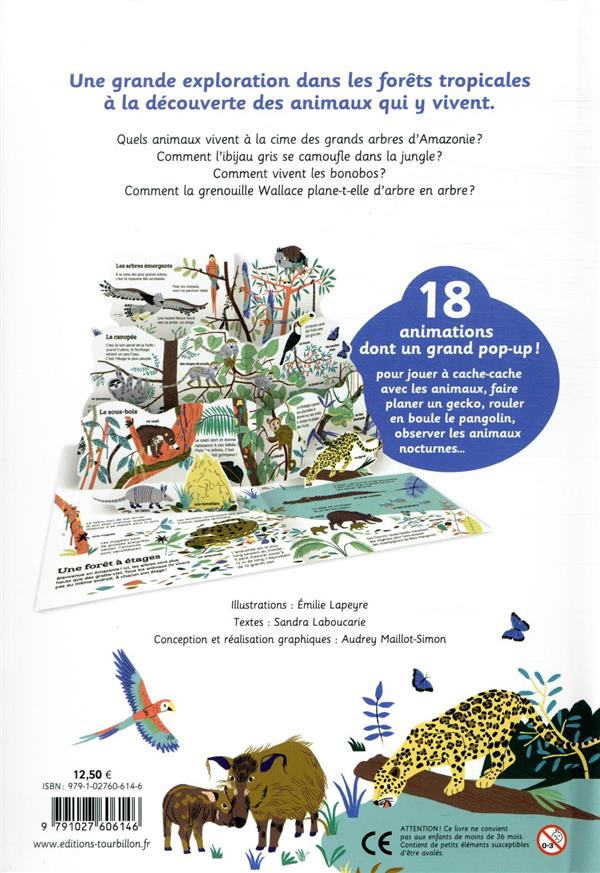 Le livre anime des animaux de la jungle : Sandra Laboucarie - Les ...