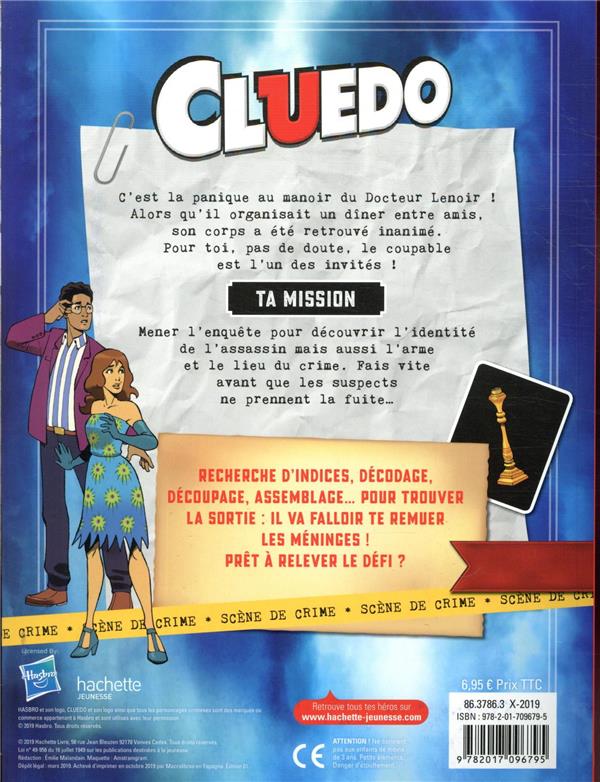 Cluedo - escape game : Collectif - 2017096792 - Livres jeux et d ...