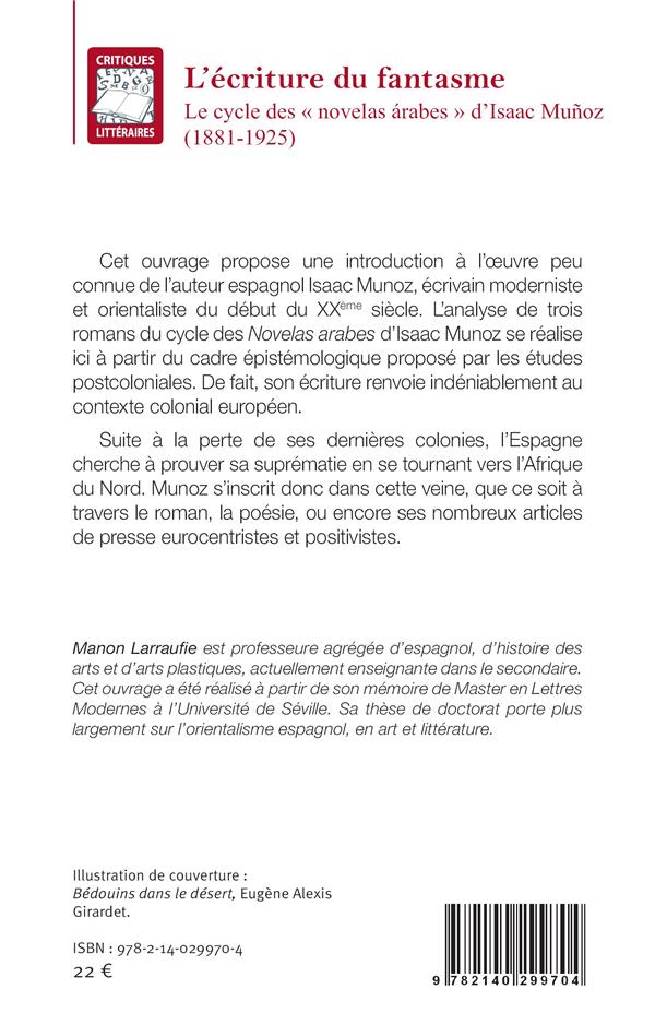 L'écriture du fantasme : le cycle des novelas arabes d'Isaac Munoz ...