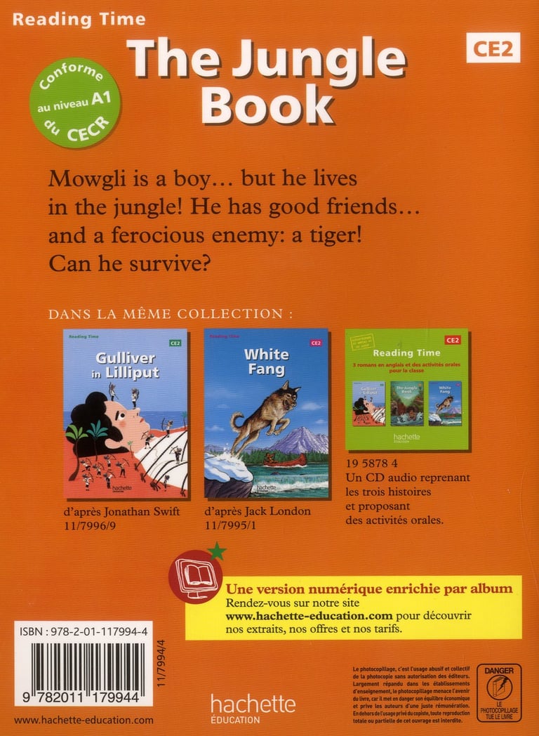 READING TIME : anglais - the jungle book - CE2 - livre de l'élève ...