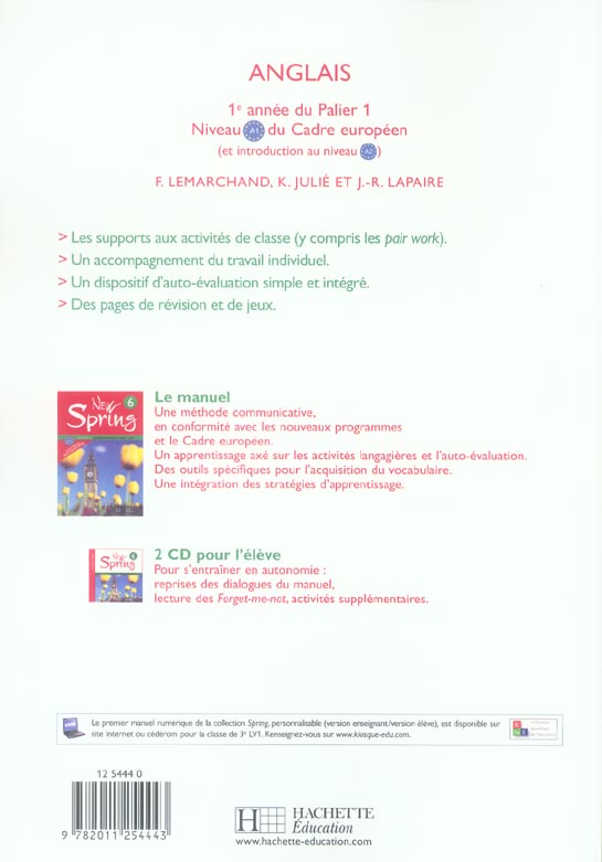 New spring - anglais - 6ème - lv1 - workbook (édition 2006) : Françoise ...