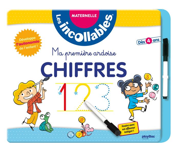 Les incollables : ma première ardoise : chiffres : Collectif - 2809682348 - Livre Maternelle ...