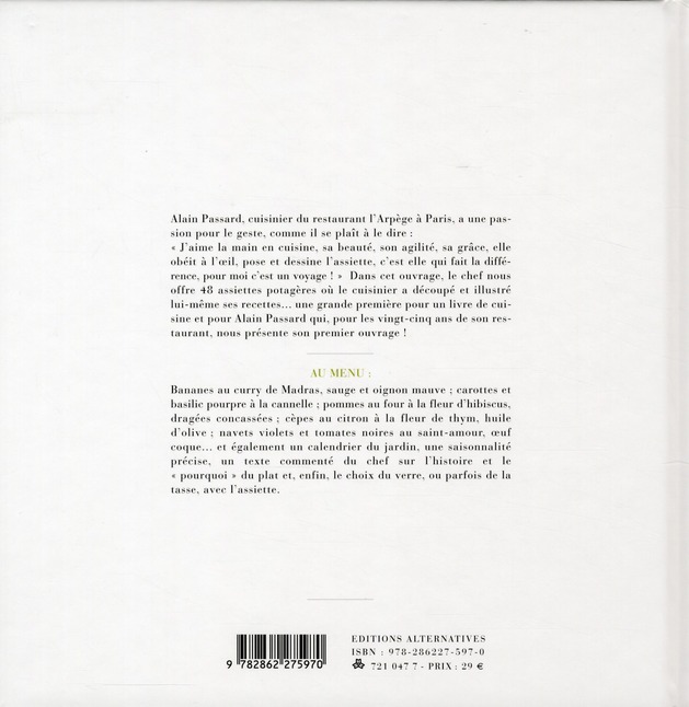 Alain passard - collages & recettes : Alain Passard - 2862275972 | Cultura
