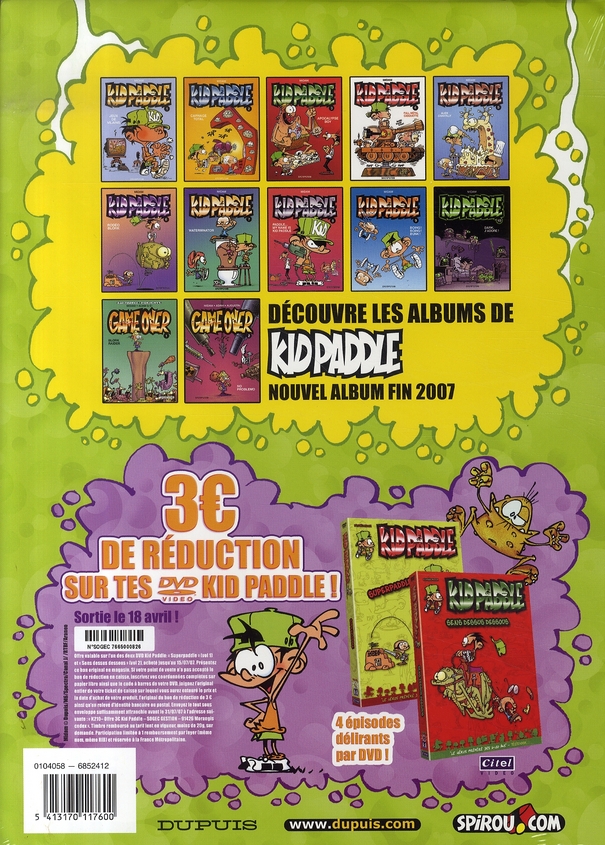 Kid paddle t.8 - paddle... my name is kid paddle : Midam - BD Jeunesse ...