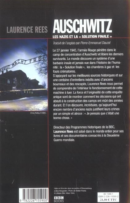 Auschwitz - les nazis et la solution finale : Laurence Rees ...