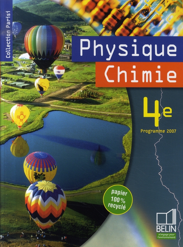 Physique-chimie - 4ème - livre de l'élève (édition 2007) - 2701144965 ...