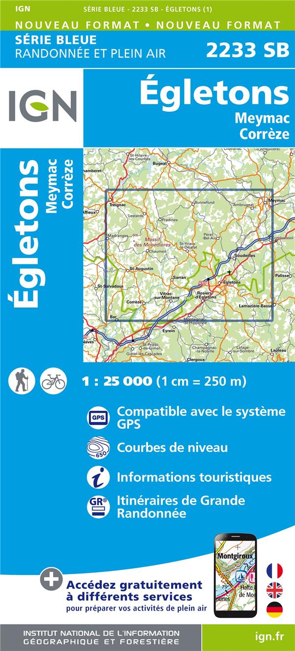 2233SB - Egletons, Meymac, Corrèze : Collectif Ign - 2758545012 - Carte ...