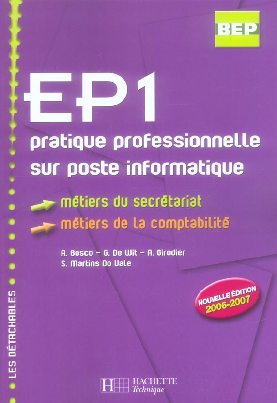 Bep comptabilite, secretariat - ep 1 - pratique professionnelle sur ...