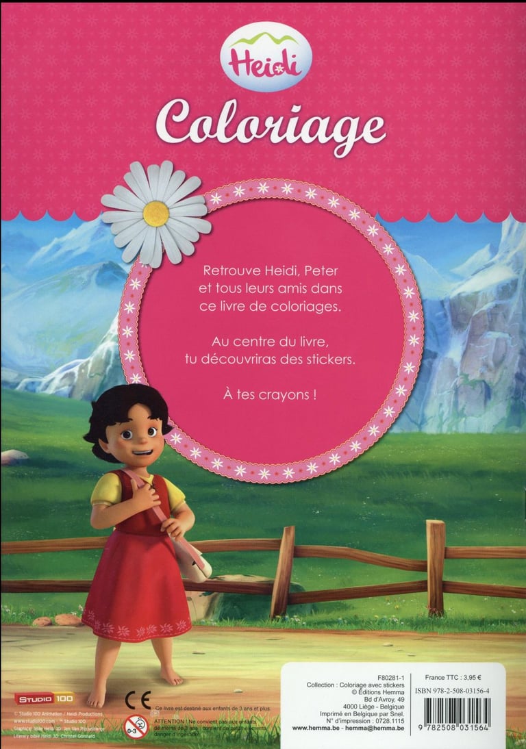 Coloriage avec stickers - heidi : Collectif - Livres jeux et d ...