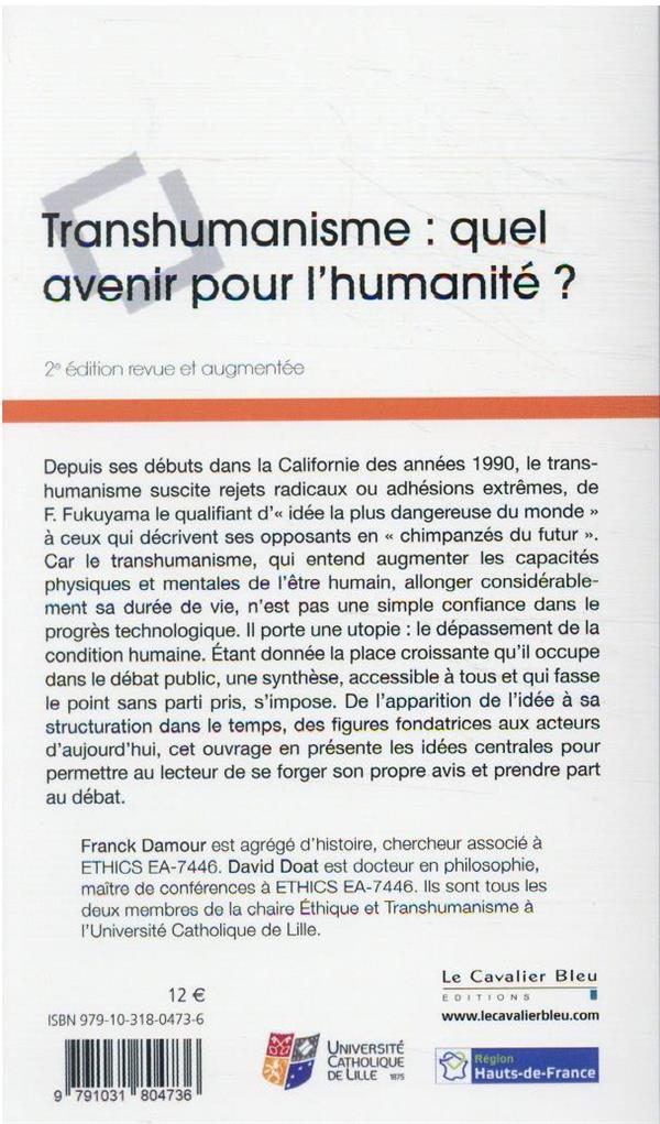 Transhumanisme, quel avenir pour l'humanité ? (2e édition) : David Doat ...