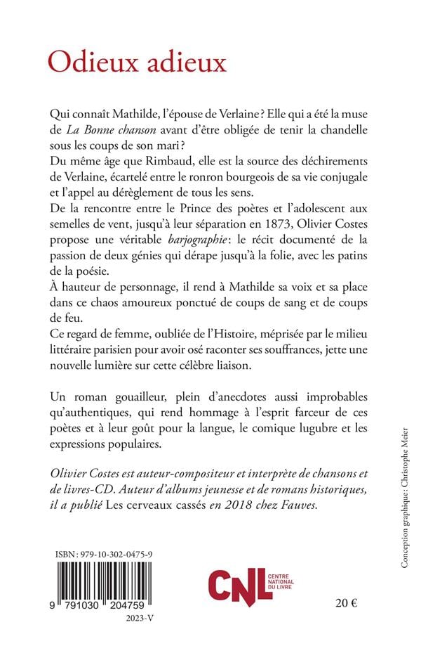 Odieux adieux : Olivier Costes | Cultura