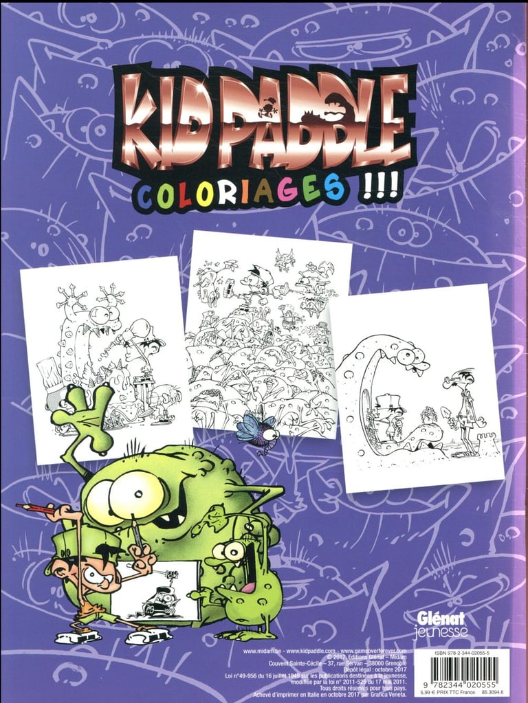 Kid Paddle : coloriages !!! : Collectif - 2344020551 - Livres jeux et d ...