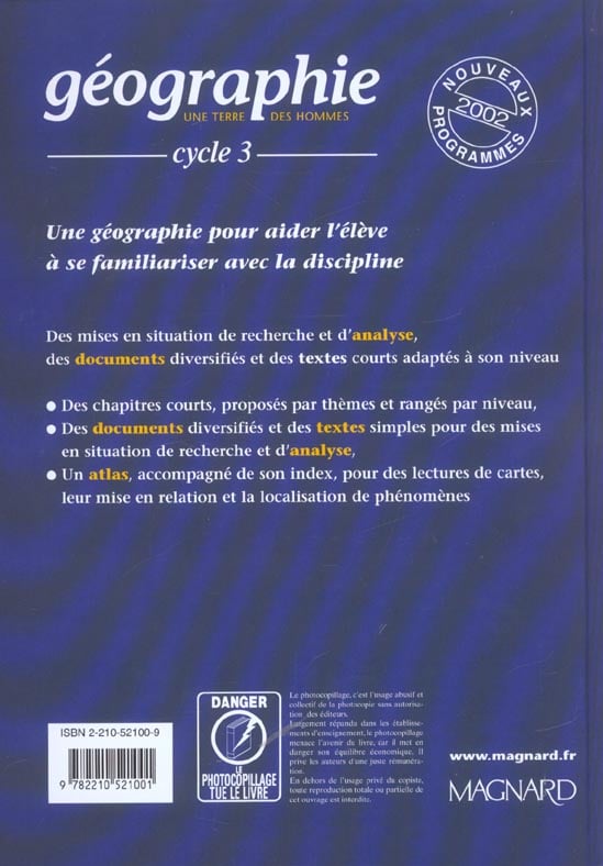 Odysséo - géographie - cycle 3 - livre de l'élève (édition 2003 ...