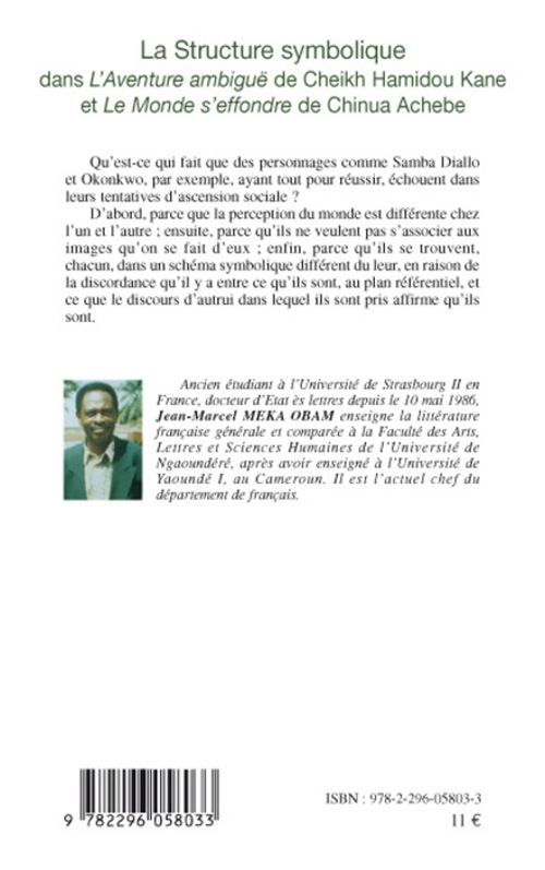 La structure symbolique - dans l'aventure ambiguë de cheikh hamidou ...