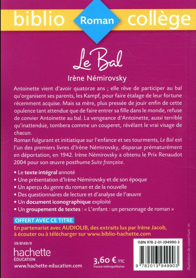 Le bal, irene nemirovsky : Irène Némirovsky - 2013949901 - Classiques ...