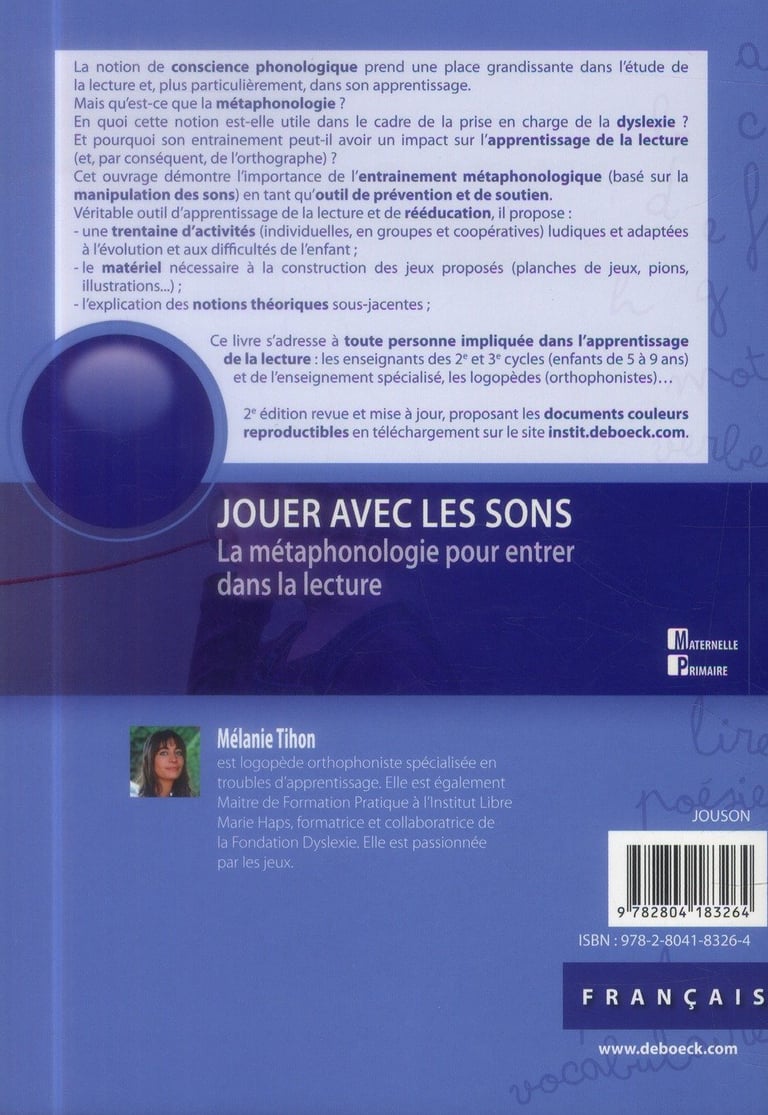Jouer avec les sons - la métaphonologie pour entrer dans la lecture ...