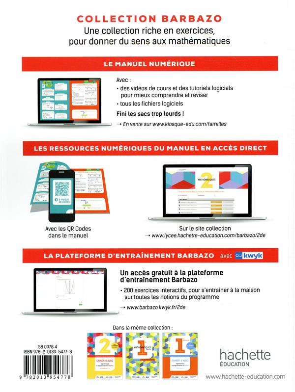 Mathématiques - 2de - livre de l'élève (édition 2019) : Eric Barbazo ...
