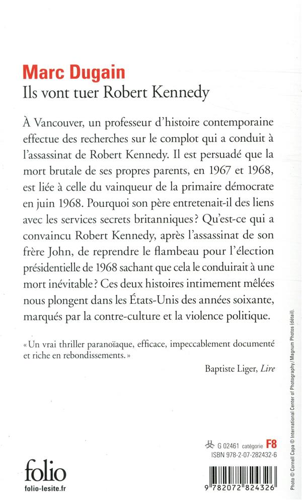Ils vont tuer Robert Kennedy : Marc Dugain - 207282432X - Livres de ...